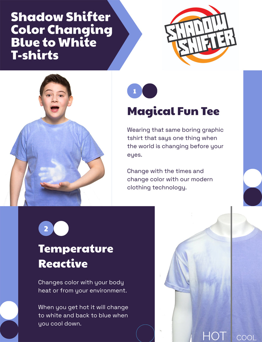 Discover the magic of Shadow Shifter KIDS color changing shirts. These ...
